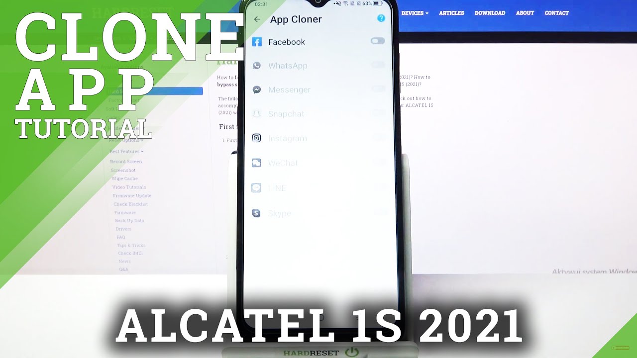 ALCATEL 1S 2021 and Apps Clone Feature - Double Apps - YouTube