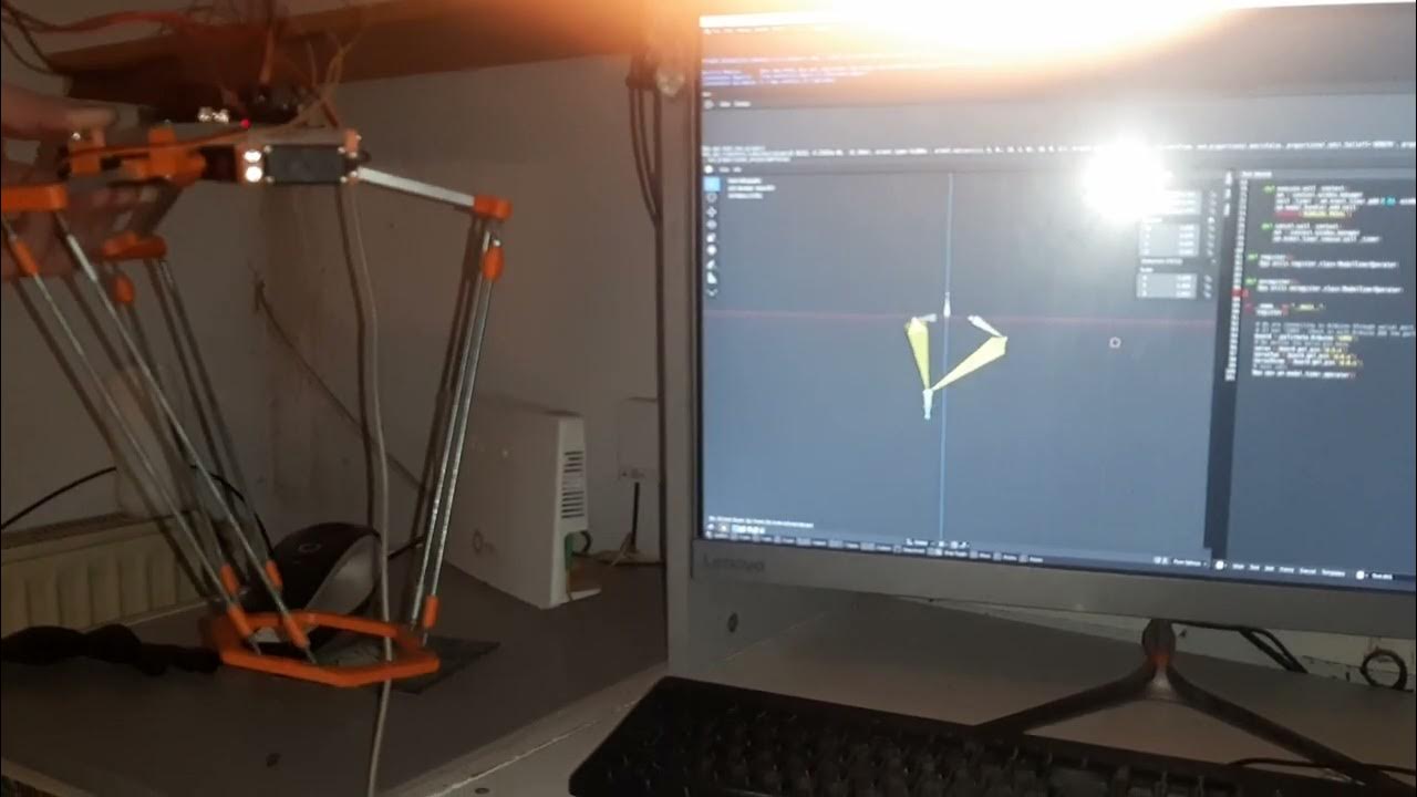 Delta, Arduino, Blender3D, python firmata. - YouTube