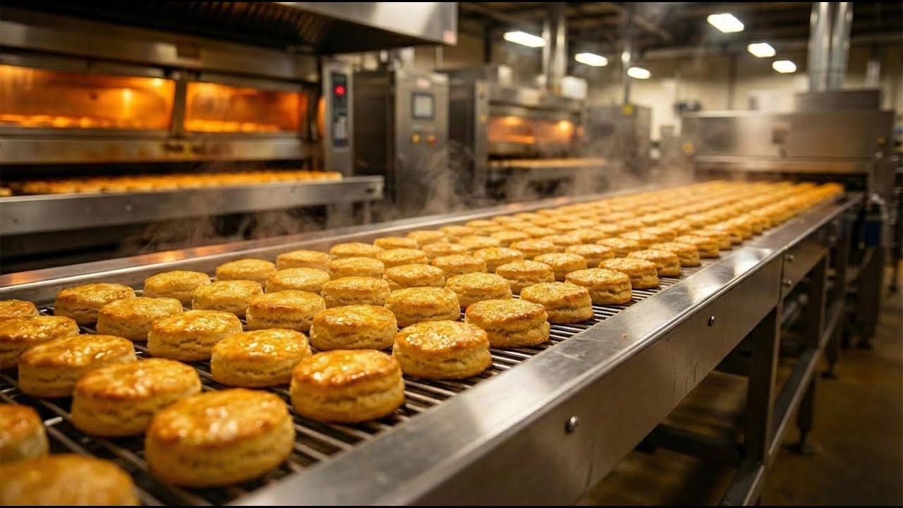 Inside a Modern Biscuit Factory: From Raw Dough to Perfect Crunchy ...