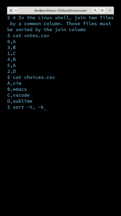 Using the Linux join command - YouTube