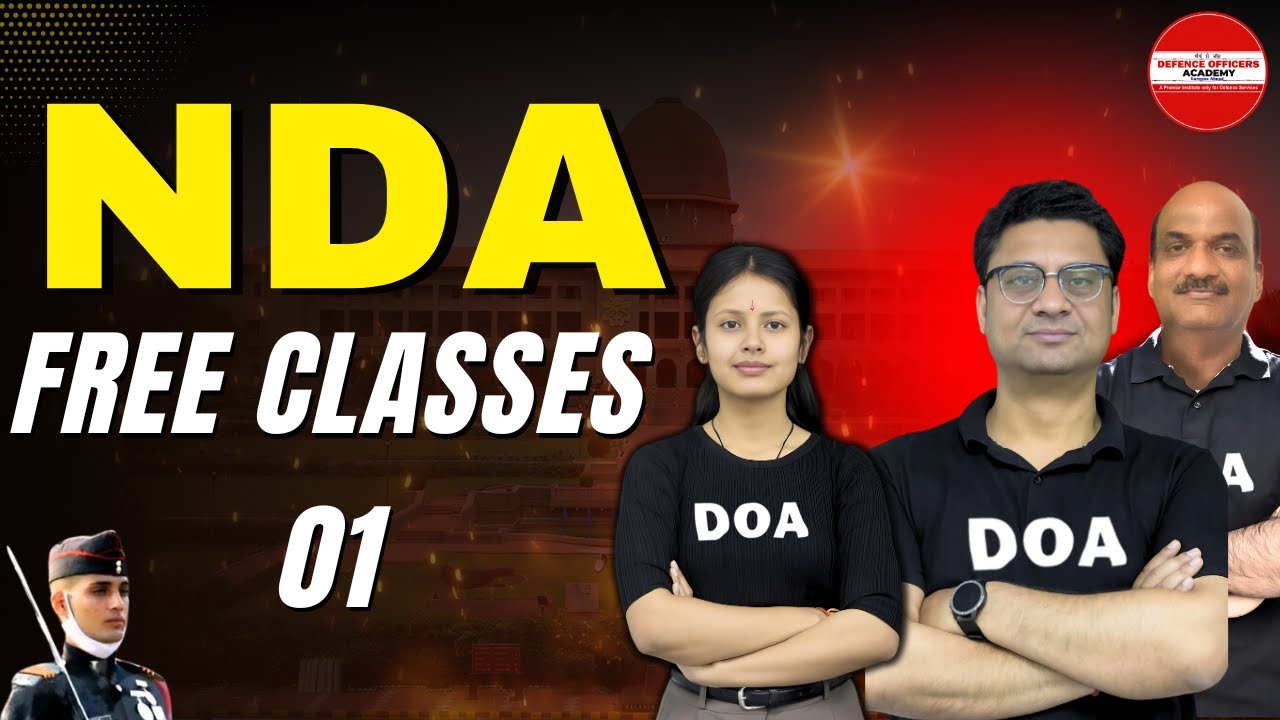 NDA FREE CLASSES 01 MATH | ENGLISH | G.K LIVE🔴#doa #nda #defence #doa - YouTube