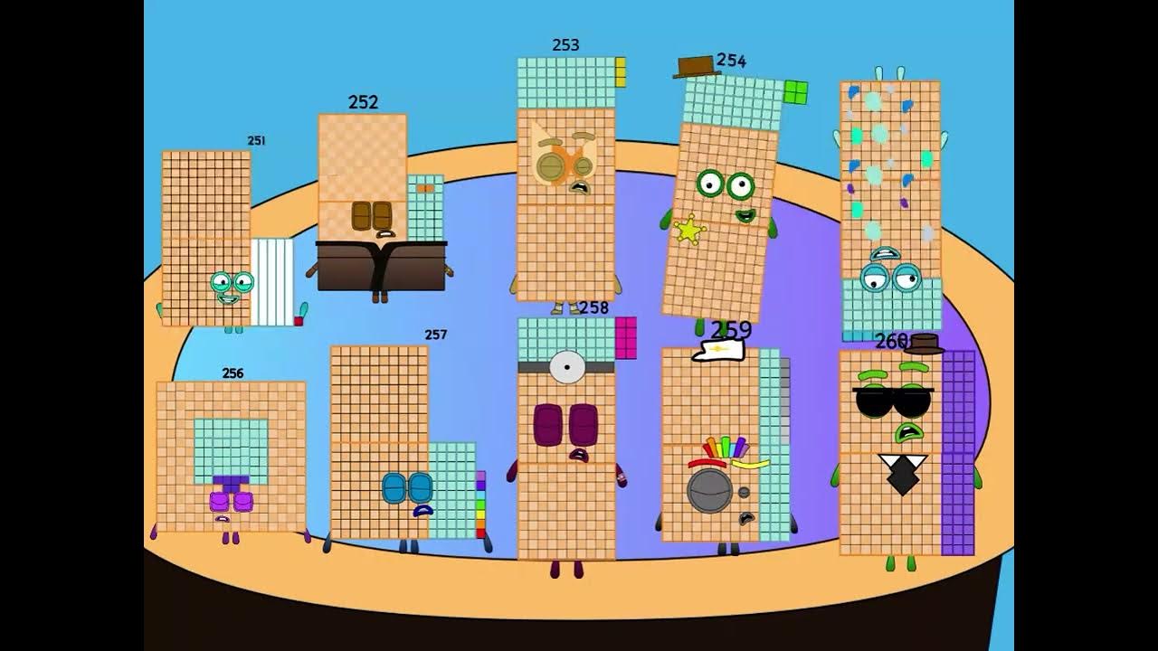Numberblocks Band 251 - 260 for (BoomBoxMC)! - YouTube