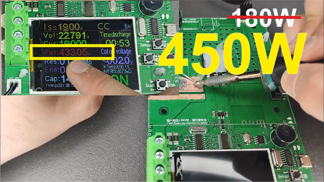 DL24P 180W tan 450W' a yükseltme | DL24P up to 450W | Battery Tester ...