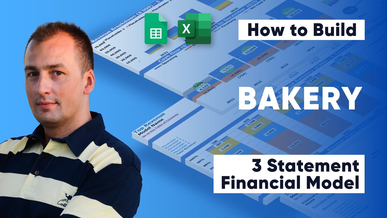 How to Build a Bakery 3 Statement Financial Projection - YouTube