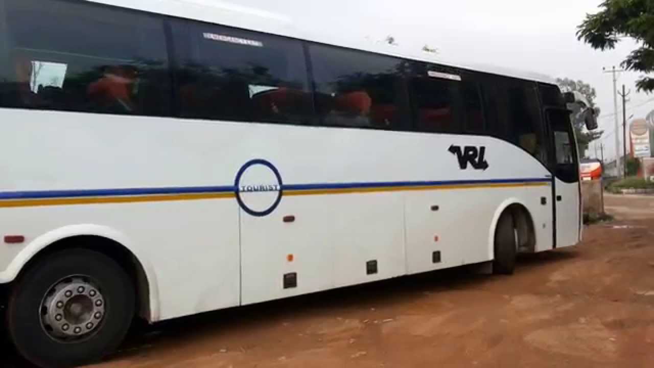 VRL Volvo B9R Bus Parking at Hydernagar,Hyderabad. - YouTube