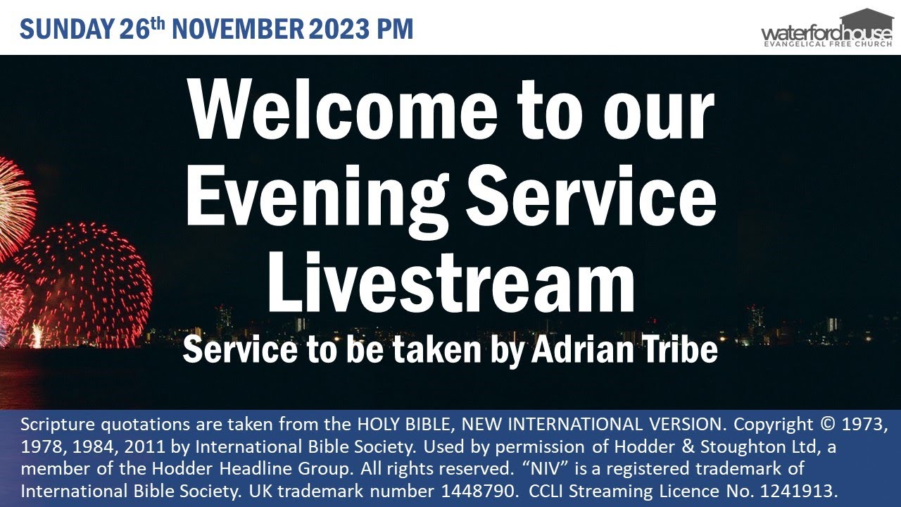 Evening Service, Sunday 26th November 2023 - YouTube