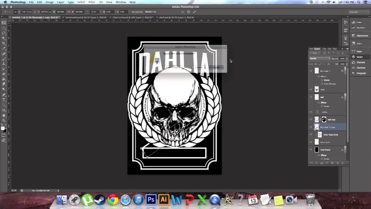How To Design A Band Shirt part 1 of 2 - Photoshop Tutorial - YouTube