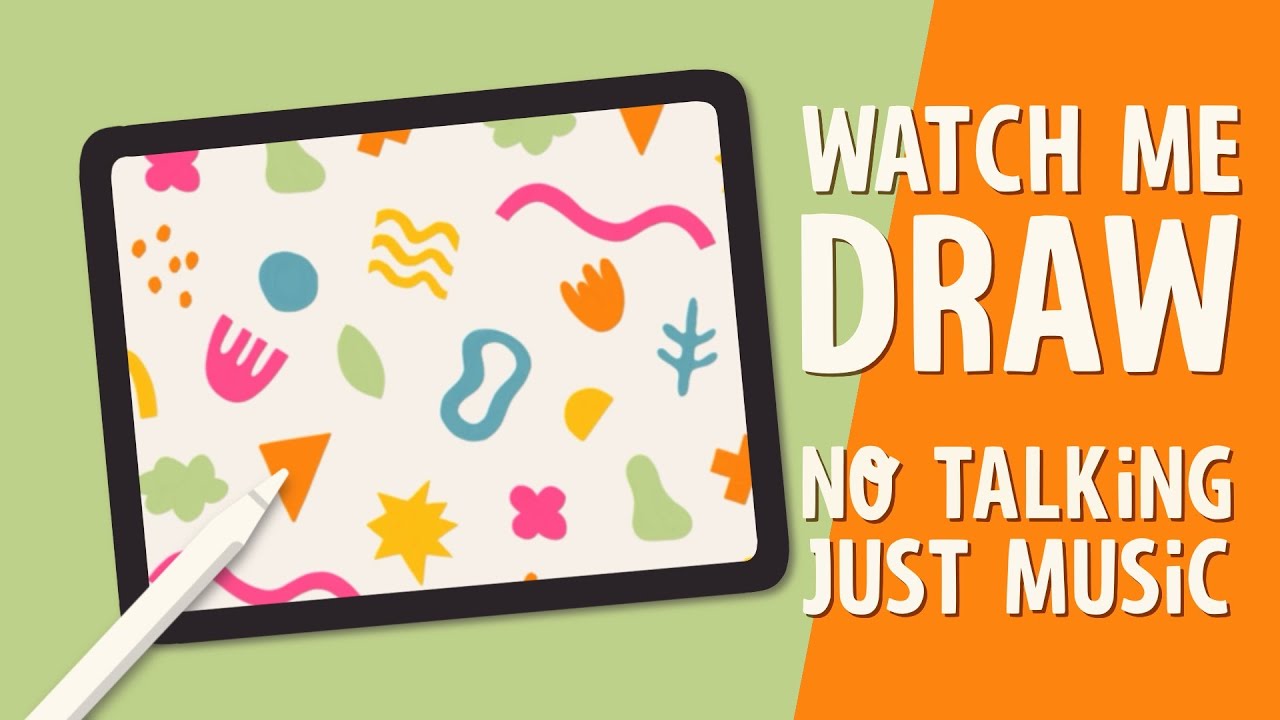 WATCH ME DRAW - NAÏVE SHAPES PATTERN | Full Drawing Process - No ...