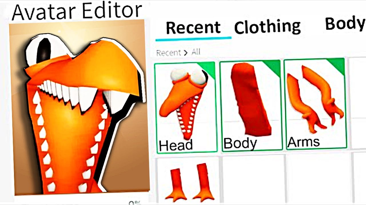Making ORANGE From RAINBOW FRIENDS a Roblox Avatar! - YouTube