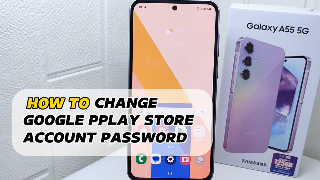 How To Change Google Play Store Account Password On Samsung Galaxy A55 ...