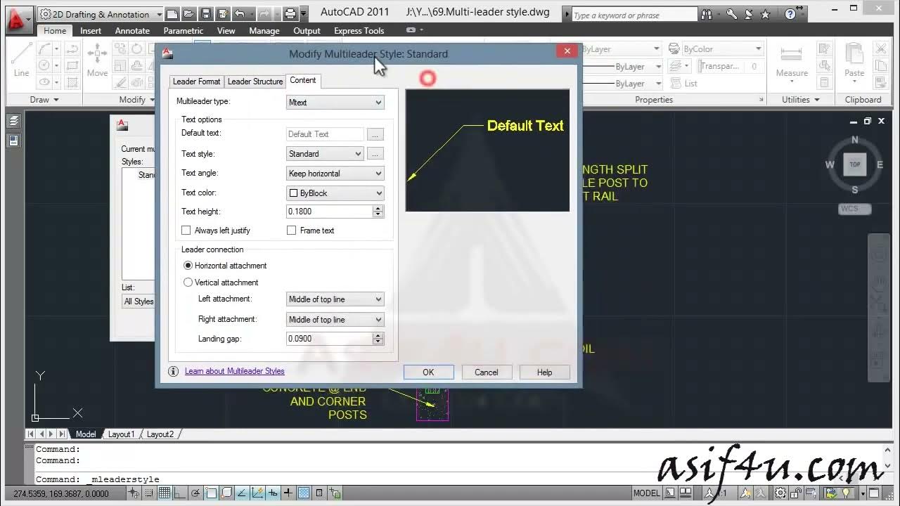 AutoCAD Essential Training 69 Multileader Style - YouTube