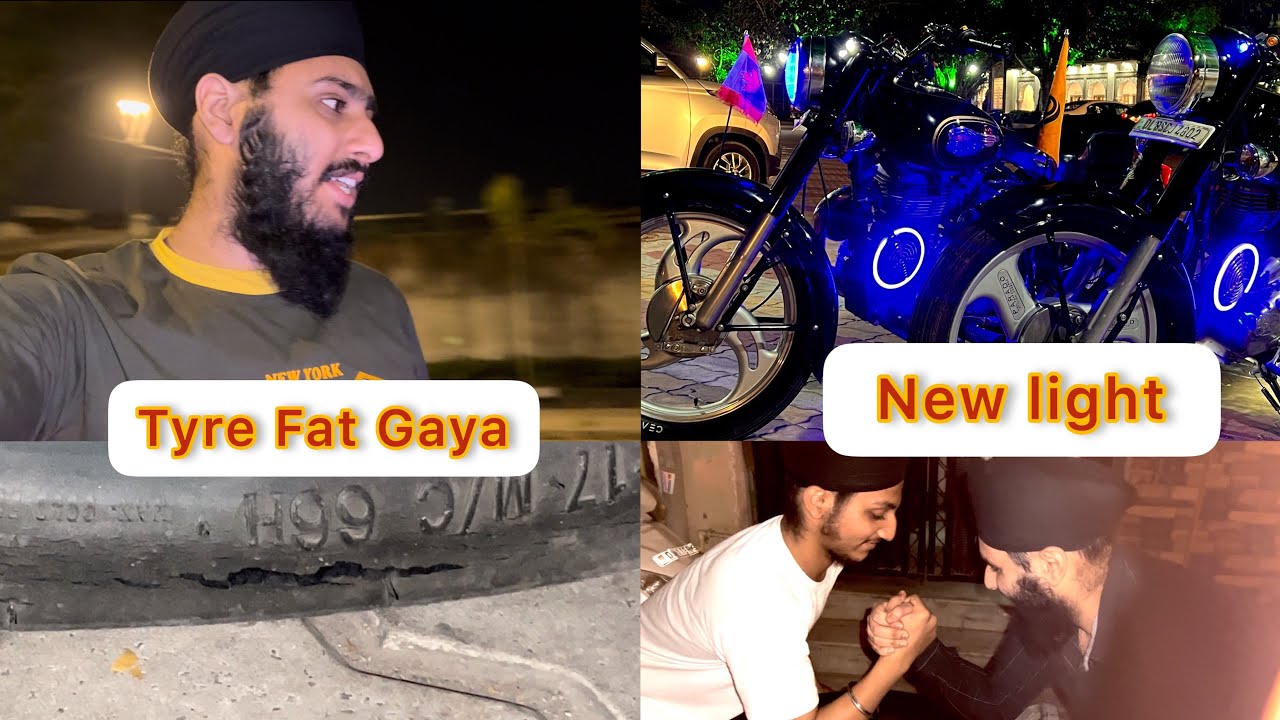 New Modified Bullet Light |Tyre Fat Gaya| #vlog #modified #2023 #video ...