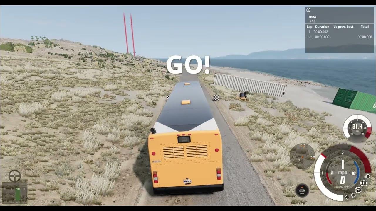 BeamNG.drive | Bus Time Trials - FAIL ouch!! - YouTube