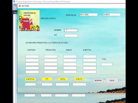 Visual basic, programando una factura - YouTube