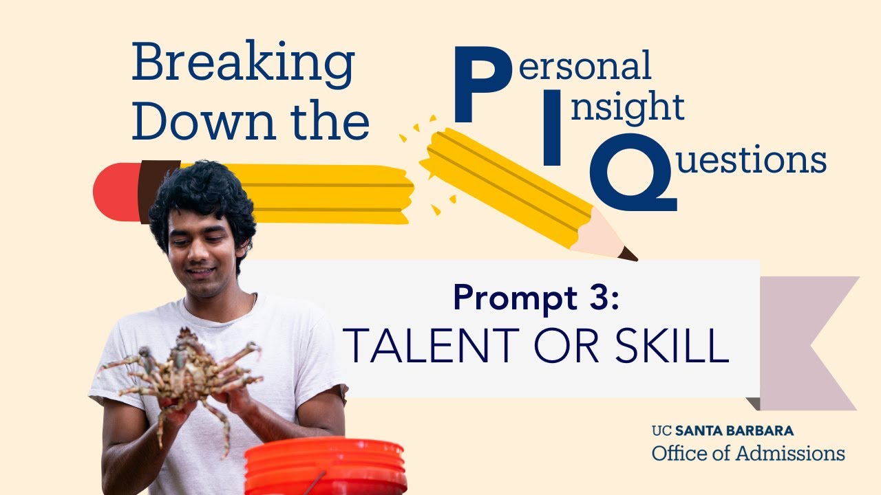 Breaking Down the PIQs: Prompt 3 (Talent or Skill) - YouTube