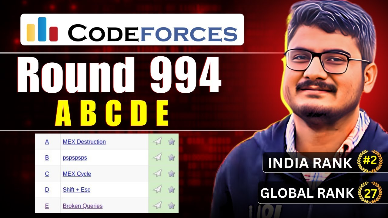 Codeforces Round 994 Solution Discussion | ABCDE - YouTube