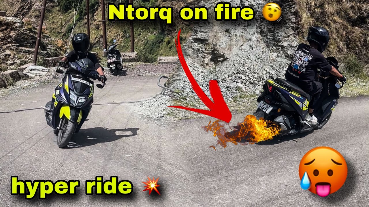 Ntorq xt on fire 🔥 hyper ride with ntorq 125 🫨 kawa h2r 🚀 - YouTube