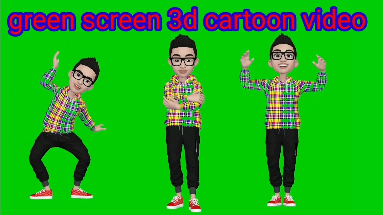 green screen 3d cartoon video / green screen animation video / - YouTube