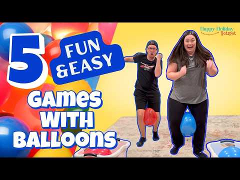 🎈5 Fun BALLOON Party Games for Kids, Teens, and Adults!