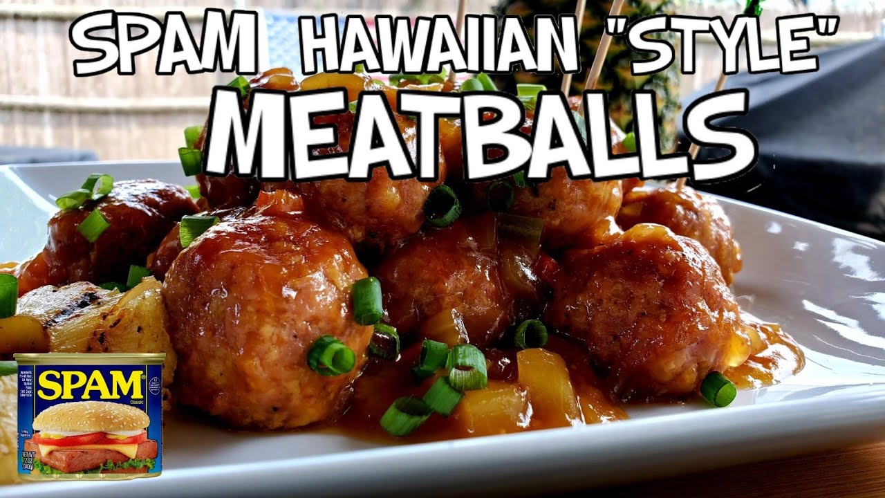 Spam Hawaiian Meatballs Sweet And Sour Sauce Youtube