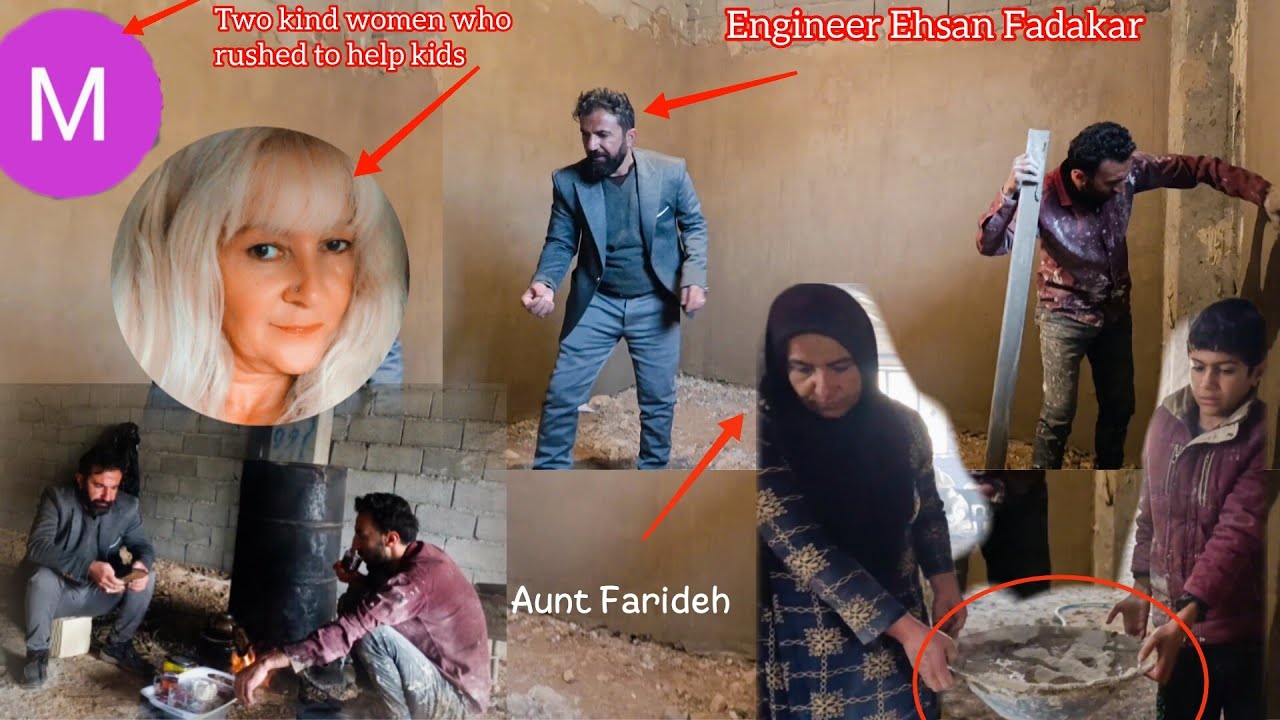 Engineer Ehsan Aunt Farideh, Ms. Marion & Maria Building a Shelter for ...