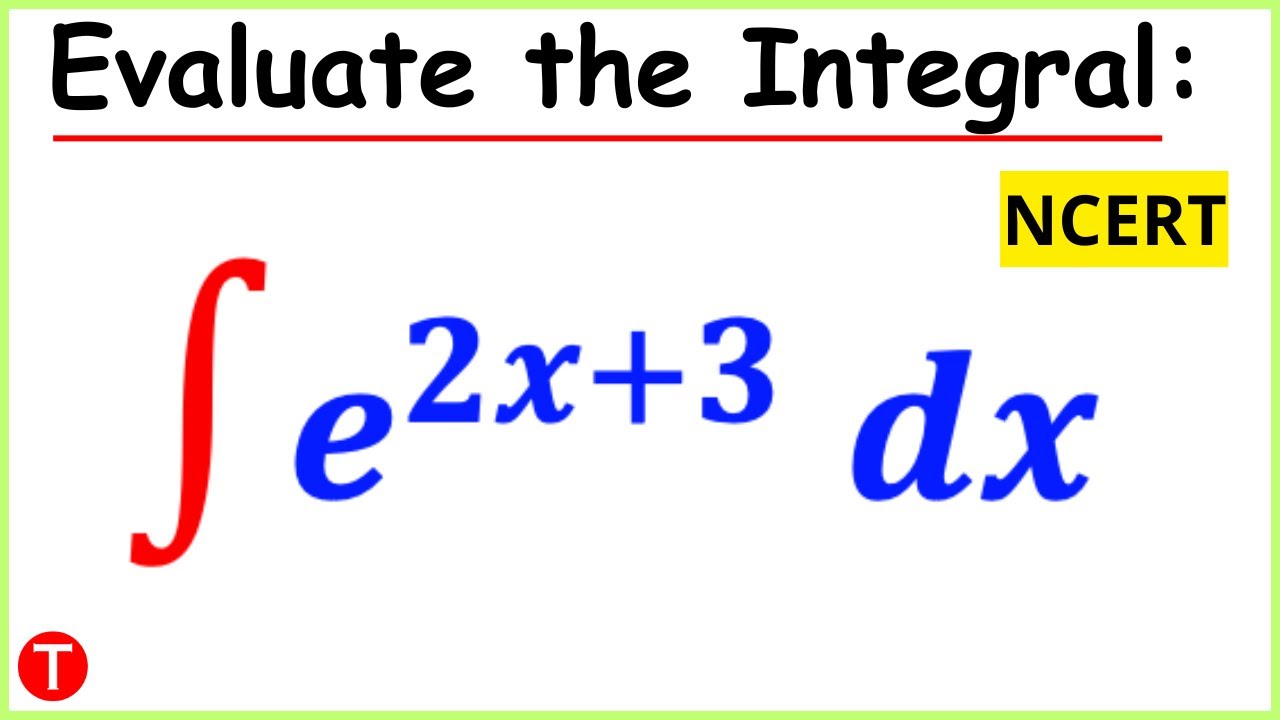Integration of e^2x+3 | Integrate e^(2x+3) dx - YouTube