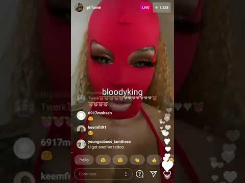 instagram star @phfame(yamz🍠) on live IG looking sexy n dangerous on a photo shoot part 2