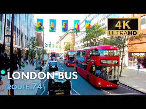 London Bus Ride, Route 74, Double Decker, 4K Virtual Tour - YouTube
