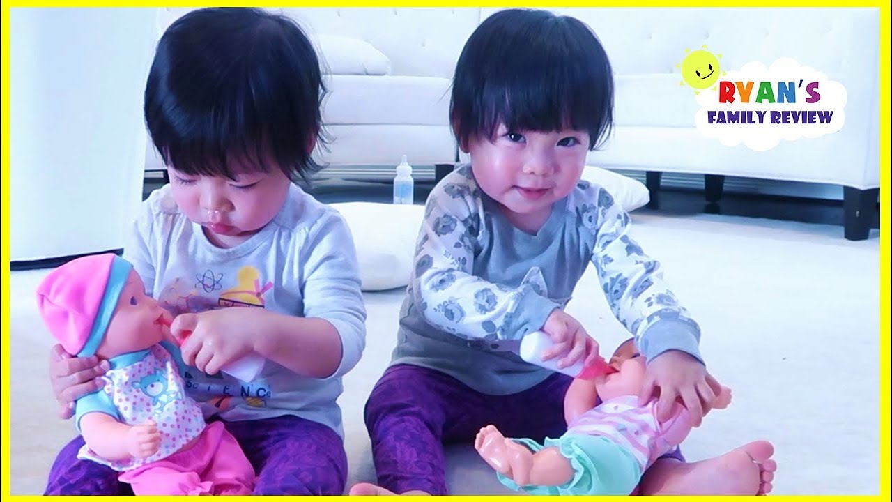 Emma and Kate first doll!!! - YouTube