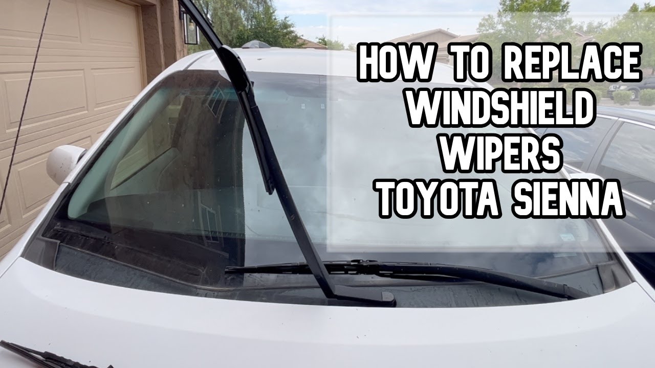 How to replace windshield wiper blades 2011-2020 Toyota Sienna van DIY ...