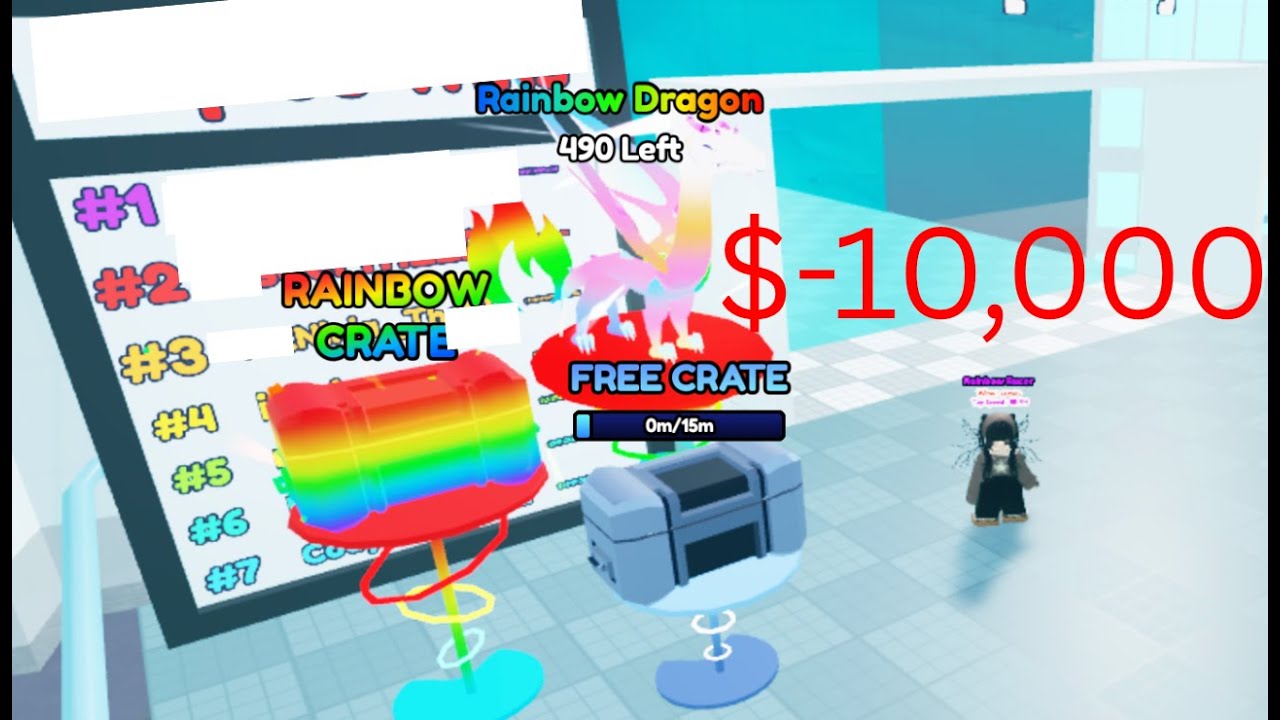 Spending $10,000 In Race Clicker NEW Crate *Rainbow Unicorn* - YouTube