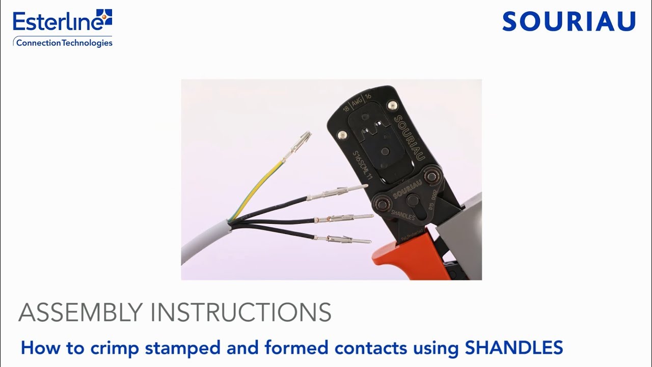 How to crimp stamped and formed Trim Trio contacts - YouTube