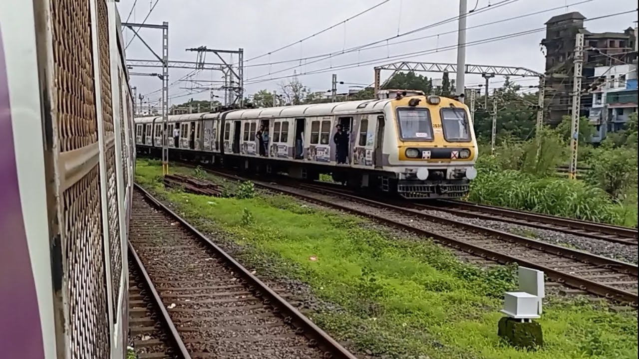 Mumbai slow EMU Train journey Panvel to kandheswar Harbour Line Central ...