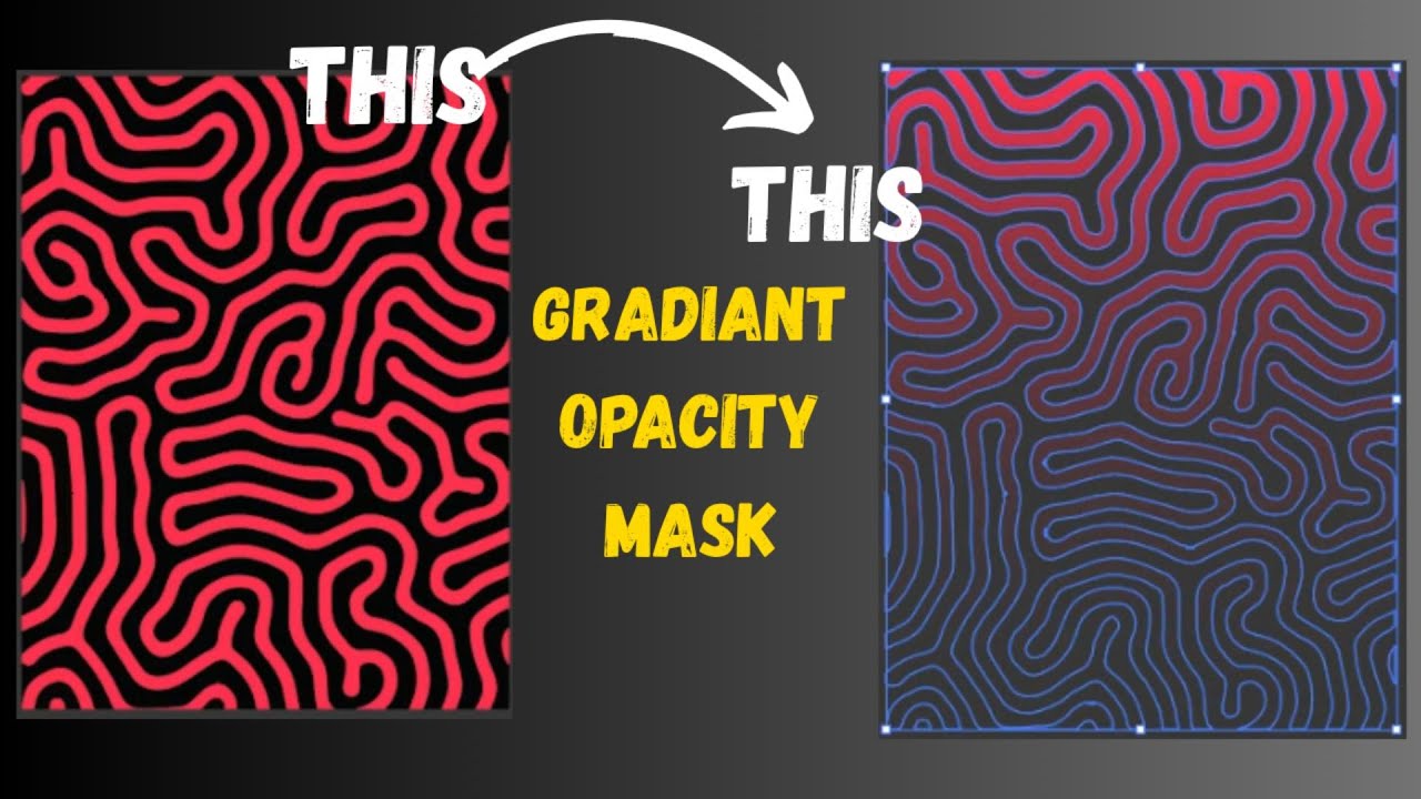 Gradient Opacity mask in Adobe Illstrator.. - YouTube
