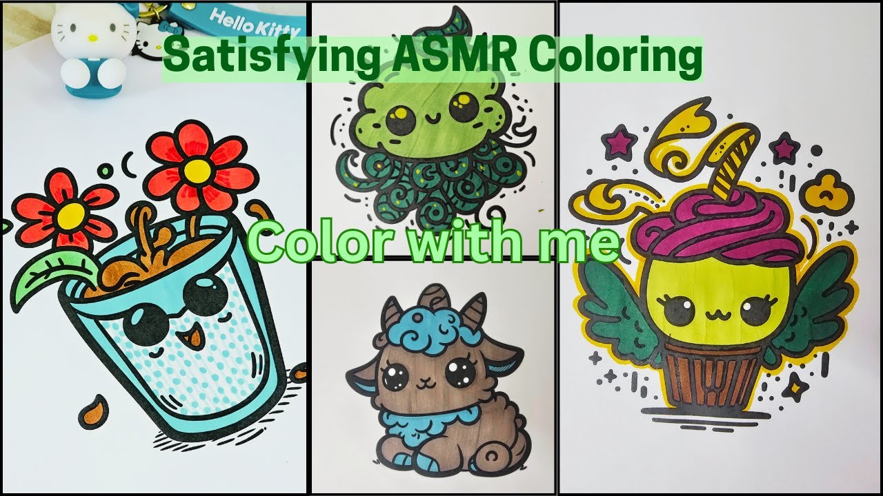 12 minutes of Satisfying and Relaxing asmr Coloring #art #satisfying # ...