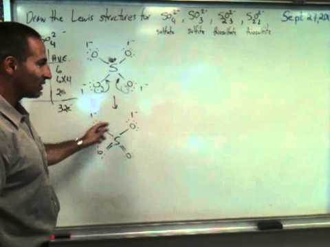 Lewis Structure of Sulfate and Thiosulfate - YouTube