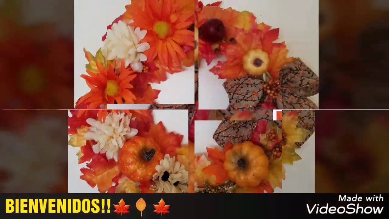 COMO HACER UNA CORONA DE OTOÑO!🍁🍁🍂 - YouTube