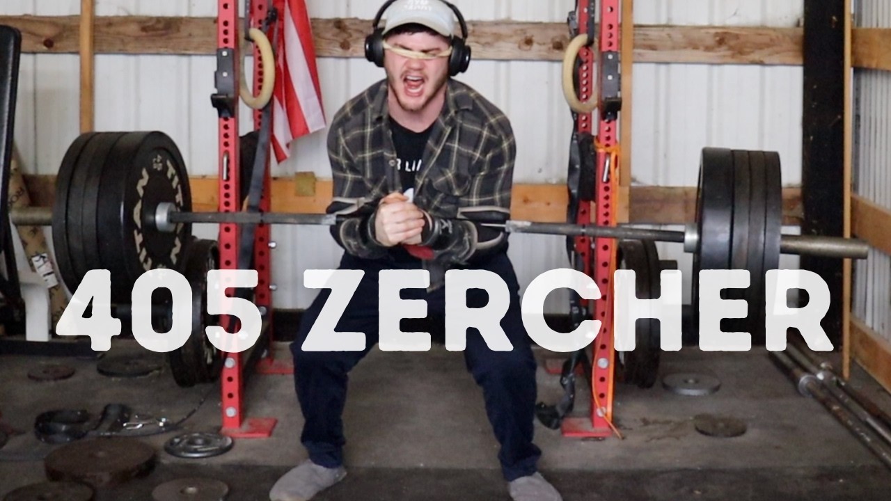 Crazed Blind Man 405 Zercher Squat - YouTube