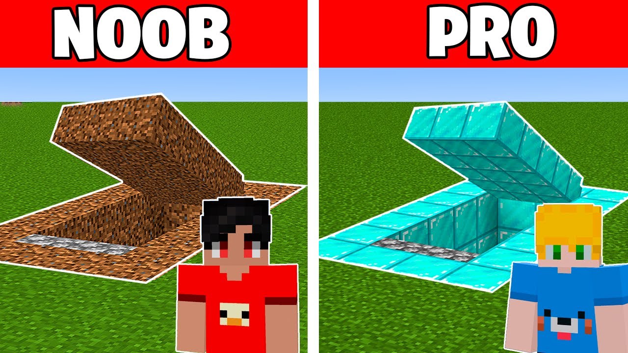 BASE SECRETA de NOOB A BASE SECRETA de PRO no Minecraft! - YouTube