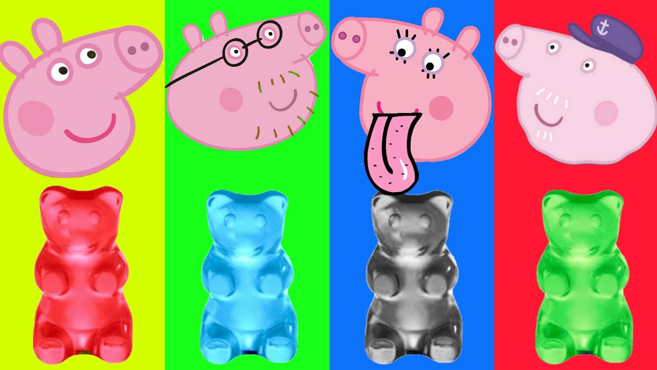 🔺️ Peppa Pig - Match The Head - Gummy Bears Challenge | Wrong Heads ...
