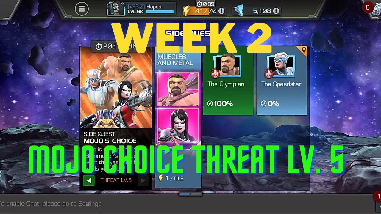 MOJO CHOICE THREAT LV 5 WEEK 2 MCOC - YouTube