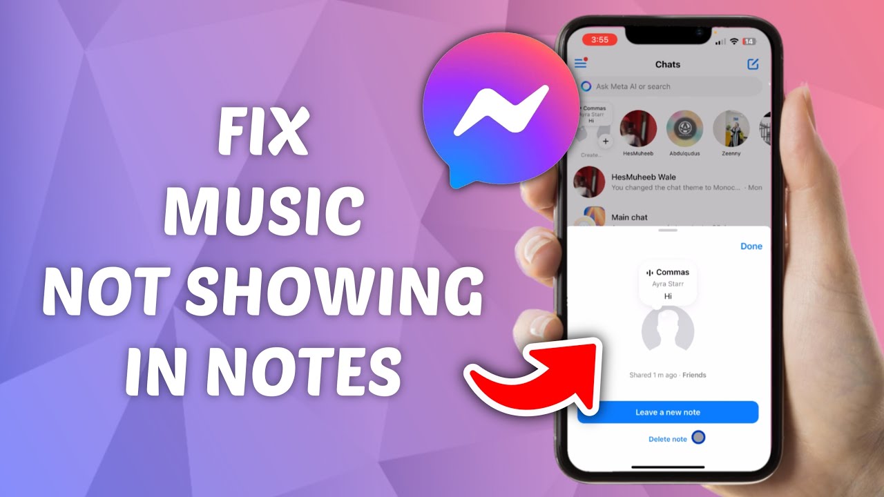 How to Fix Music Not Showing in Messenger Notes - YouTube