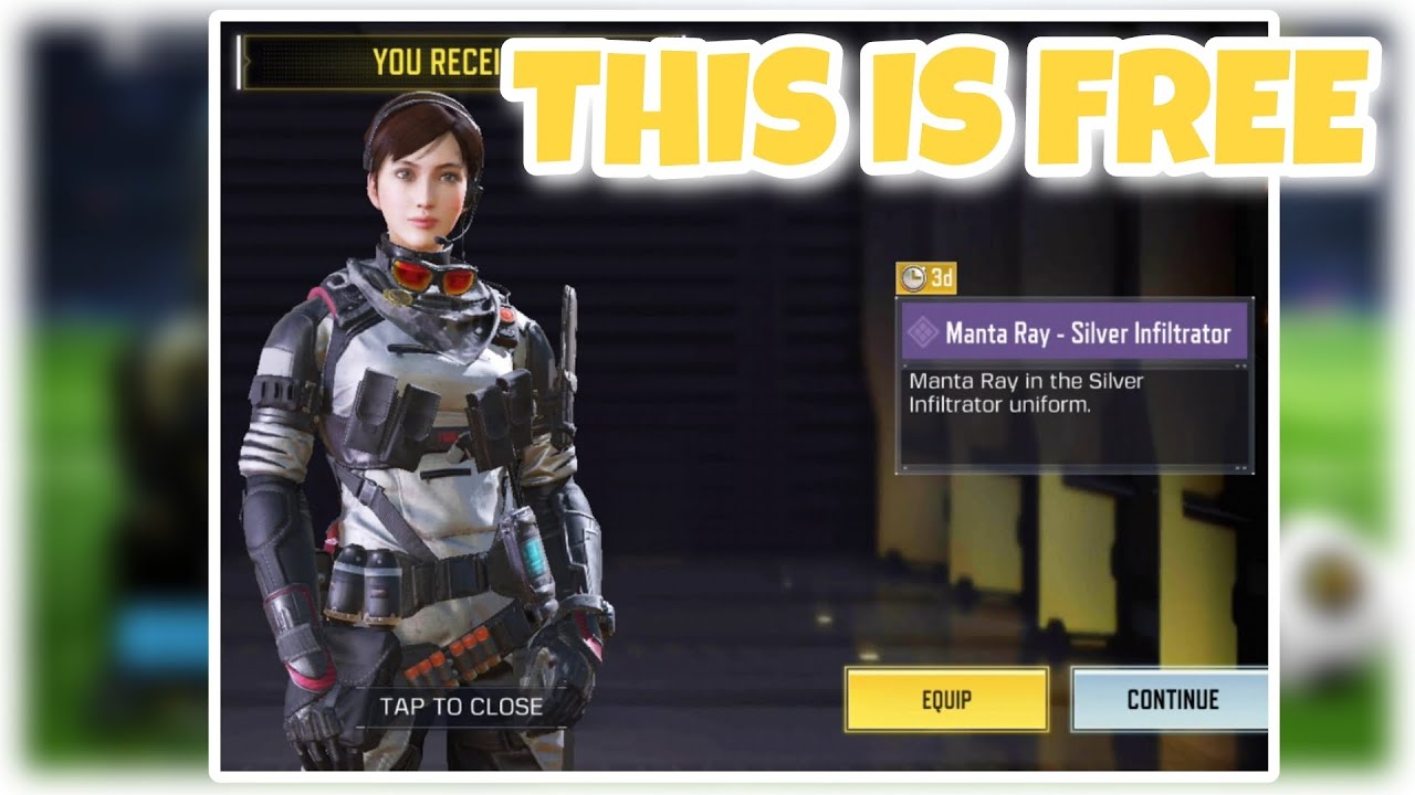 MANTA RAY SILVER INFILTRATOR CODM AND FREE CRATES - YouTube