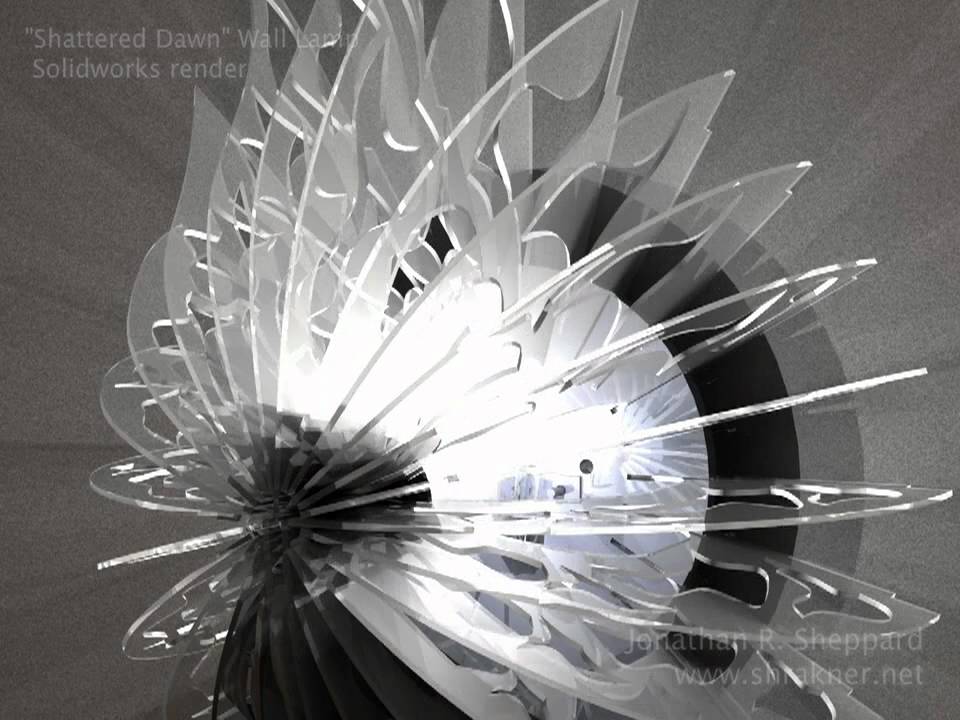 Solidworks- Shattered Dawn Lamp Render (v2) - YouTube