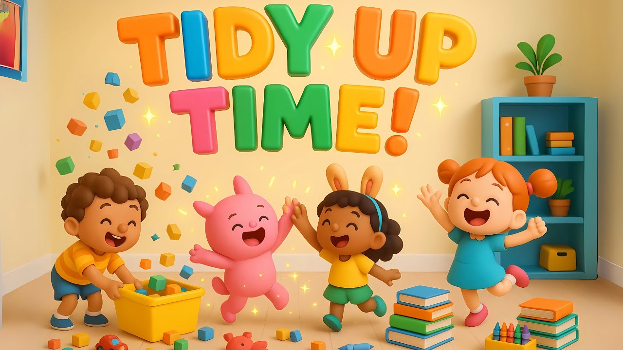 Tidy Up Time! 🧸🧼 Fun Clean-Up Song for Kids - YouTube