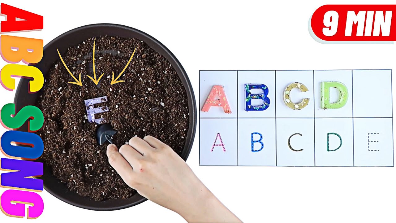 [영어 알파벳 놀이] 알파벳송 들으며 영어 알파벳 찾기 | 알파벳 쓰기 순서 | 유아영어| 미술 놀이 | Let's dig up ...
