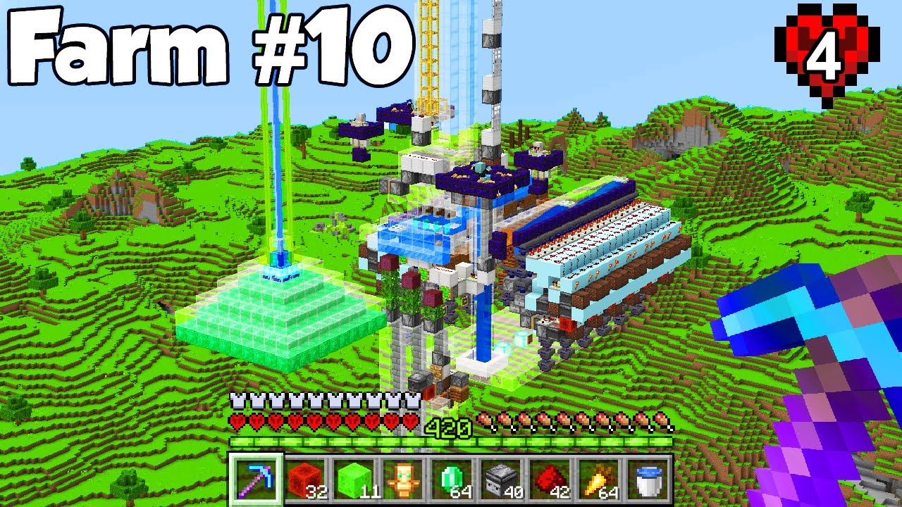 I Built Every OP Farm in Minecraft Hardcore - YouTube