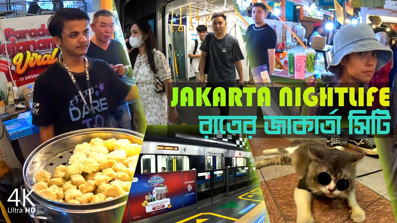 রাতের জাকার্তা | Jakarta nightlife | Incredible Jakarta Night 4K Street ...