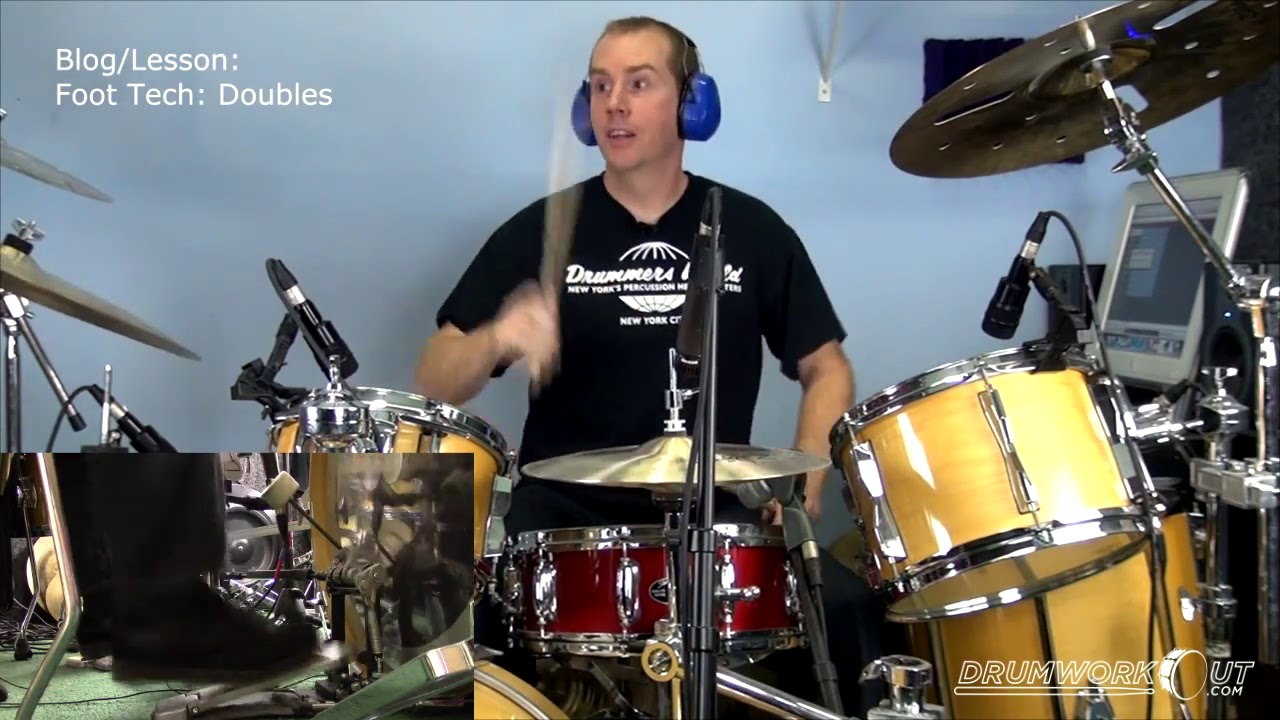 Foot pedal double technique for kick drum! Bill Bachman for Drumworkout ...