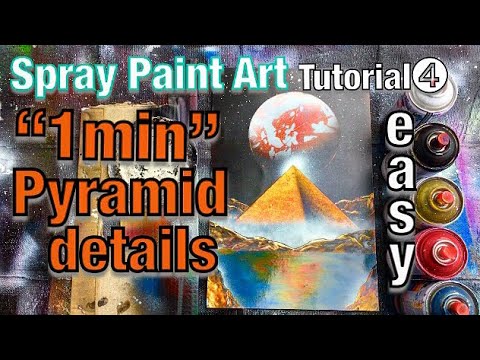 [How to]spray paint 1MIN PYRAMID/learn spray paint art tutorial for ...